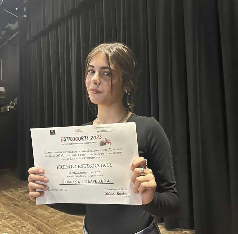 Festival Estrocorti, Annalisa Cervellera premiata “miglior attrice”